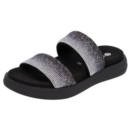 Remonte Pantolette, Plateau, Sommerschuh, Schlappen mit funkelenden Strasssteinen schwarz 39 39 Pantolette mit Lite ́n Soft Ausstattung