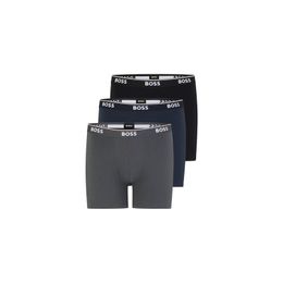 BOSS Langer Boxer Packung, 3er-Pack, mit Logo-Bund Open Blue 462 4XL 4XL 3er Pack Boxer Briefs von BOSS Black Menswear