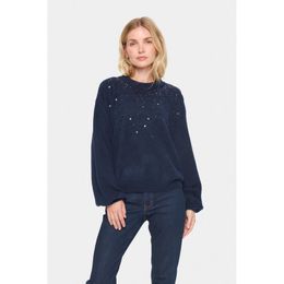 Saint Tropez Strickpullover »BarbelSZ Pullover« mit Pailletten Night Sky Melange M (38) M (38) Eleganter Pullover von Saint Tropez