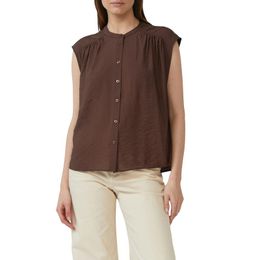 s.Oliver Kurzarmbluse mit Raffung CHOCOLATE BROWN 34 34 Bluse von s.Oliver Red Label