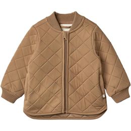 Wheat Jungen Wheat Outdoorjacke &raquo;Loui&laquo; w&auml;rmend und mit elastischen Strickb&uuml;ndchen braun 80