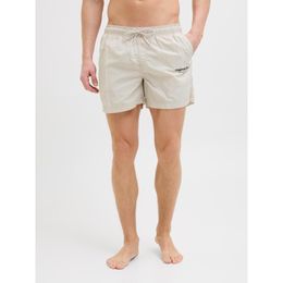 Jack & Jones JACK & JONES Badeshorts »JPSTNAXOS JJSWIM SHORTS VESTERBRO SN« Moonbeam XL - N-Gr N-Gr XL Moderne Badeshort von Jack & Jones