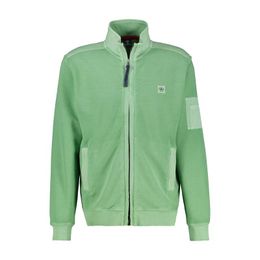 Lerros Herren Lerros Sweatjacke mit Logo Stickerei gr&uuml;n XXL