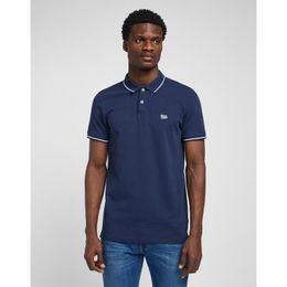 Lee Herren Poloshirt Piqu&eacute;- Qualit&auml;t blau XXL