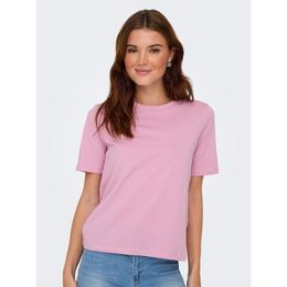 Only Kurzarmshirt »ONLS/S TEE JRS NOOS« regular fit, casual, Single Jersey, Baumwolle, Rundhals Mauve Mist XL XL T-Shirt von Only