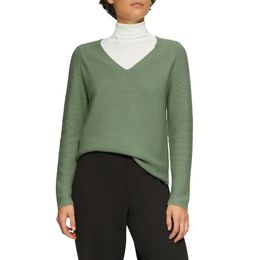 s.Oliver Strickpullover mit V-Ausschnitt OLIVE GREEN 42 42 Strickpulli für Damen von s.Oliver