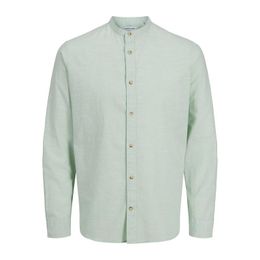 Jack & Jones JACK & JONES Langarmhemd »JJESUMMER BAND SHIRT LS SN« mit Bandkragen Iceberg Green M - N-Gr N-Gr M Cooles Hemd von Jack & Jones