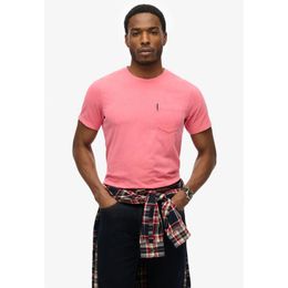 Superdry Rundhalsshirt »CLASSIC ESSENTIAL POCKET TEE«, mit stylischer, aufgesetzter Brusttasche Washed Paradise Red XXL XXL Cooles Shirt von Superdry