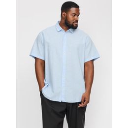 Jack & Jones PlusSize JACK & JONES PLUSSIZE Kurzarmhemd »JJEBREEZE SHIRT SS SN PLS« mit Hemdkragen Chambray Blue 4XL - N-Gr N-Gr 4XL Cooles Hemd von Jack & Jones Plus Size