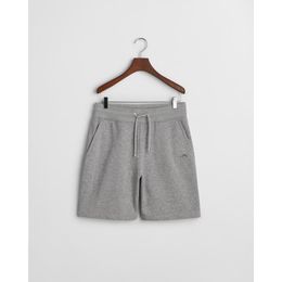 Gant Sweatshorts »REG SHIELD SWEAT SHORTS« mit einer kleinen Logostickerei unter der Eingriffstasche GREY MELANGE S - N-Gr N-Gr S Sweatshorts von Gant