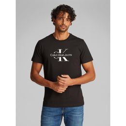 Calvin Klein Jeans T-Shirt »DISRUPTED OUTLINE MONOLOGO TEE« mit Logodruck Ck Black XL XL T-Shirt von Calvin Klein Jeans Menswear