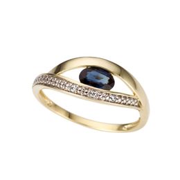 Firetti Goldring »Schmuck Geschenk Gold 333 Damenring Goldring Edelstein Farbstein« mit Saphir - mit Brillanten gelbgoldfarben-weißgoldfarben-blau...
