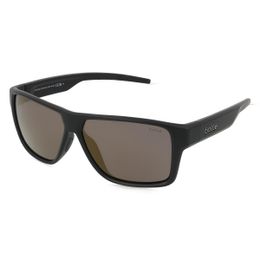 Bollé Bollé TEMPER | Unisex-Sonnenbrille | Fassung: Vollrand, Quadratisch, Kunststoff, Schwarz Matt | Glasfarbe: Grau