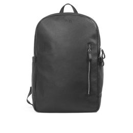 Laptoprucksack MARGELISCH "IGOS-1", Gr. B/H/T: 28cm x 40cm x 13cm, onesize, schwarz, Leder, Rucksäcke, aus LWG zertifiziertem Leder