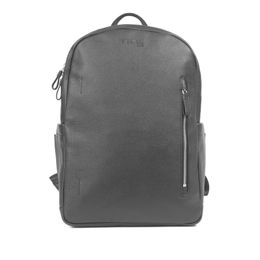 Laptoprucksack MARGELISCH "BENOX-1", Gr. B/H/T: 29cm x 43cm x 13cm, onesize, schwarz, Leder, Rucksäcke, aus LWG zertifiziertem Leder