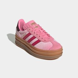 Sneaker adidas originals "GAZELLE BOLD KINDER", Gr. 36, bliss pink, ruby rot, maroon, Leder, Synthetik, Textil, Sportlich, Schuhe