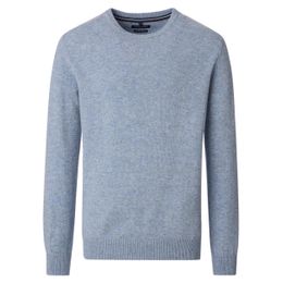 Strickpullover Casamoda "Casamoda Pullover uni", Herren, Gr. L, hellblau, 80% Wolle, 20% NY, Pullover Strickpullover