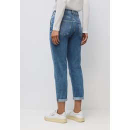 Loose-fit-Jeans Street One, Damen, Gr. 28, Länge 28, medium blau destroy washed, Jeans, 82% Baumwolle, 16% Polyester, 2% Elasthan, Destroyed-Effekte, knöchellang, Jeans, in Destroyed-Optik
