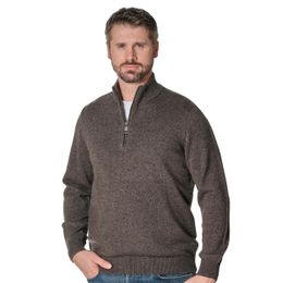 Troyer Casamoda "Casamoda Troyer uni", Herren, Gr. L, braun, 80% Wolle, 20% NY, Pullover Troyer