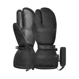 Fäustlinge Reusch "Cozy Down R-TEX XT Lobster", Damen, Gr. 6,5, schwarz, 88% Polyester, 6% Polyurethan, 2% Elasthan, unifarben, Handschuhe, mit wasserdichter, atmungsaktiver Funktion