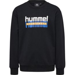 Hummel Sweatshirt 'TUKAS' Jungen Gr&ouml;&szlig;e 116 neonblau / safran / schwarz / wei&szlig;