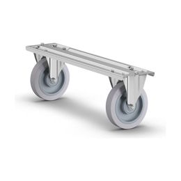 eurokraft pro Zentralstopp Traverse, f&uuml;r Breite 800 mm, Bockrolle, 350 kg