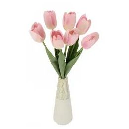 Kunstpflanze I.GE.A., rosa (dunkelrosa), B:13cm H:38cm T:13cm, Polyester, Kunstpflanzen