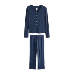 next Pyjama Damen Gr&ouml;&szlig;e L navy Winterkleid
