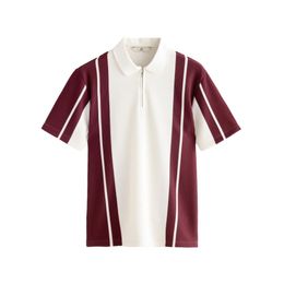 next Poloshirt Herren Gr&ouml;&szlig;e XXXL weinrot / wei&szlig;
