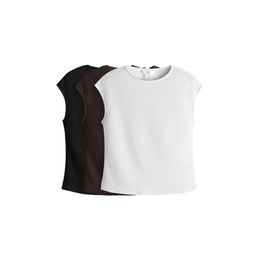The Set T-Shirt Damen Gr&ouml;&szlig;e XS braun / schwarz / wei&szlig;