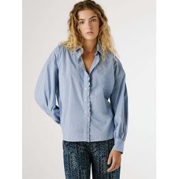 Pepe Jeans Bluse 'Mara' Damen Gr&ouml;&szlig;e XL hellblau / wei&szlig;