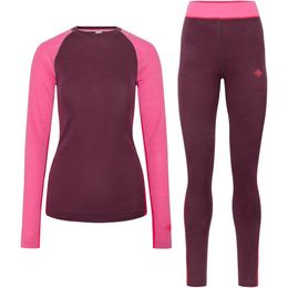 KARI TRAA Base Layer-Sets 'Kaia' Damen Gr&ouml;&szlig;e S pink / burgunder