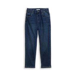 Tom Tailor Jungen Relaxed Fit Jeans mit Stretch, blau, Uni, Gr. 104