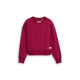 Tom Tailor Mädchen Basic Sweatshirt mit Badge, rot, Uni, Gr. 176