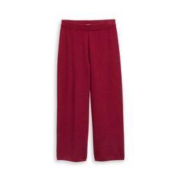 Tom Tailor M&auml;dchen Cozy Wide Leg Strickhose, rot, Uni, Gr. 158