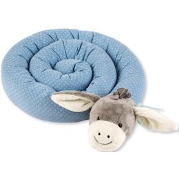 Bettnestchen Sterntaler "Nestchenschlange Emmi", blau, Obermaterial: 100% Polyester. Obermaterial 2: 100% Baumwolle, Bettnestchen
