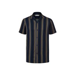 Tchibo - Kurzarmhemd - Herren - Gr. M - orange/gestreift