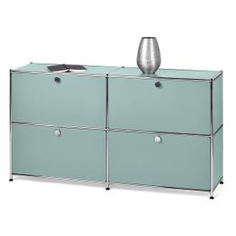 Tchibo - Sideboard Metall &raquo;Cn3&laquo; mit 4 Klappenf&auml;chern - 152x40x82,5cm - chrom - Stahl / Aluminium / Kunststoff