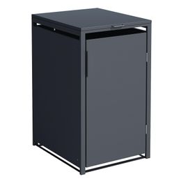 DEGAMO Mülltonnenbox MÜNCHEN 68x80x116cm für Tonnen 120 und 240 Liter, Stahl anthrazit