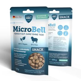 Marsavet MicroBell Snack &ndash; Vegane Hundesnacks mit mikrobiellem Protein &ndash; 100 g. Hypoallergene, getreidefreie Leckerli f&uuml;r sensible Hunde &ndash; nachhaltige Rezeptur, intensiver Geschmack.