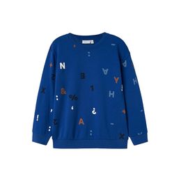 name it Sweatshirt 'NMMORLING' Jungen Größe 110 dunkelblau / braun / weiß