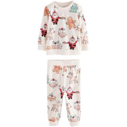 next Schlafanzug Jungen Gr&ouml;&szlig;e 80 creme / opal / hellbraun / rot
