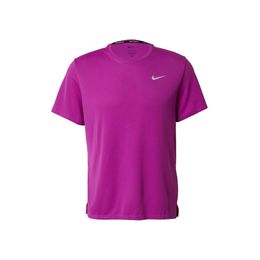 Nike Sportshirt 'MILER' Herren Gr&ouml;&szlig;e XXL silbergrau / neonlila