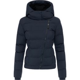 Steppjacke Ragwear "Harlen YOUMODO", Damen, Gr. S (36), navy, Obermaterial: 100% Polyester, Innenfutter: 100% Polyester, Wattierung: 100% Polyester, tailliert hüftlang, Rundhals, Ärmel ohne Ärmelschlitz Rippbündchen, Jacken, Wasserdichte Winterjacke mit Kapuze