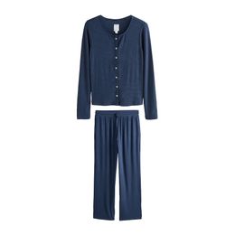 next Pyjama Damen Gr&ouml;&szlig;e XL navy Winterkleid
