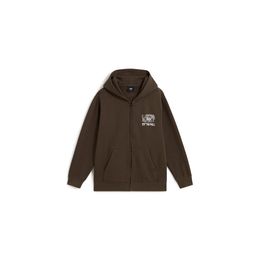 Vans Sweatjacke Jungen Gr&ouml;&szlig;e 128/140 dunkelbraun / wei&szlig;