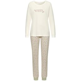 Lascana Pajama female Beige, Green size 48/50