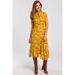 Stylove Kleid in Gelb/Bunt - 69% | Größe XL | Damen-kleider