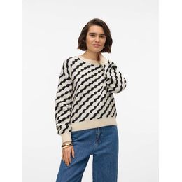 Véro Moda Vero Moda Pullover in Creme/ Schwarz - 45% | Größe M | Damen-pullover-cardigans