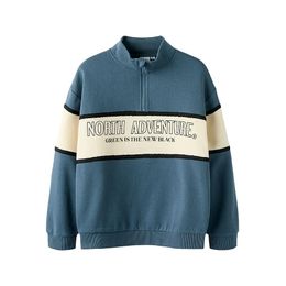 name it Sweatshirt "Poborde" in Hellblau/ Beige - 36% | Größe 158/164 | Kinder-sweatshirts-jacken
